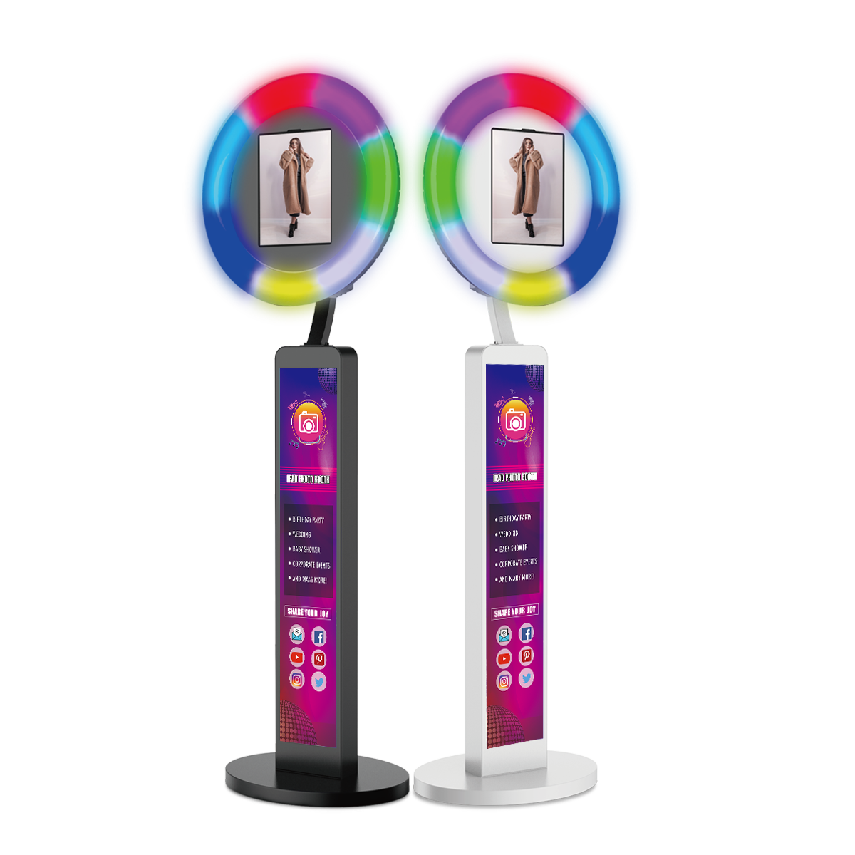 2023 New IPad Photo Booth With Lightbox Custom Logo